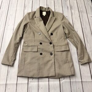 Joie | Jackets & Coats | Joie Double Breasted Blazer Jacket Houndstooth ...
